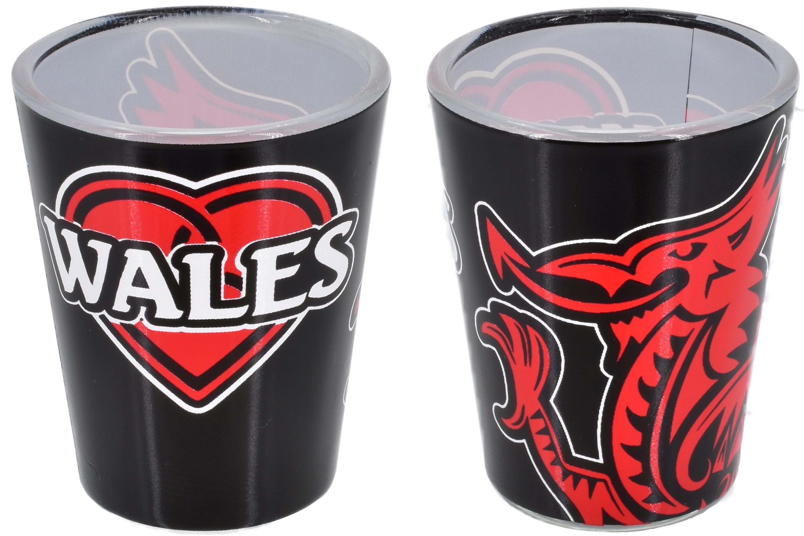 WALES BLACK DRAGON SHOT GLASS - The Souvenir Wholesaler