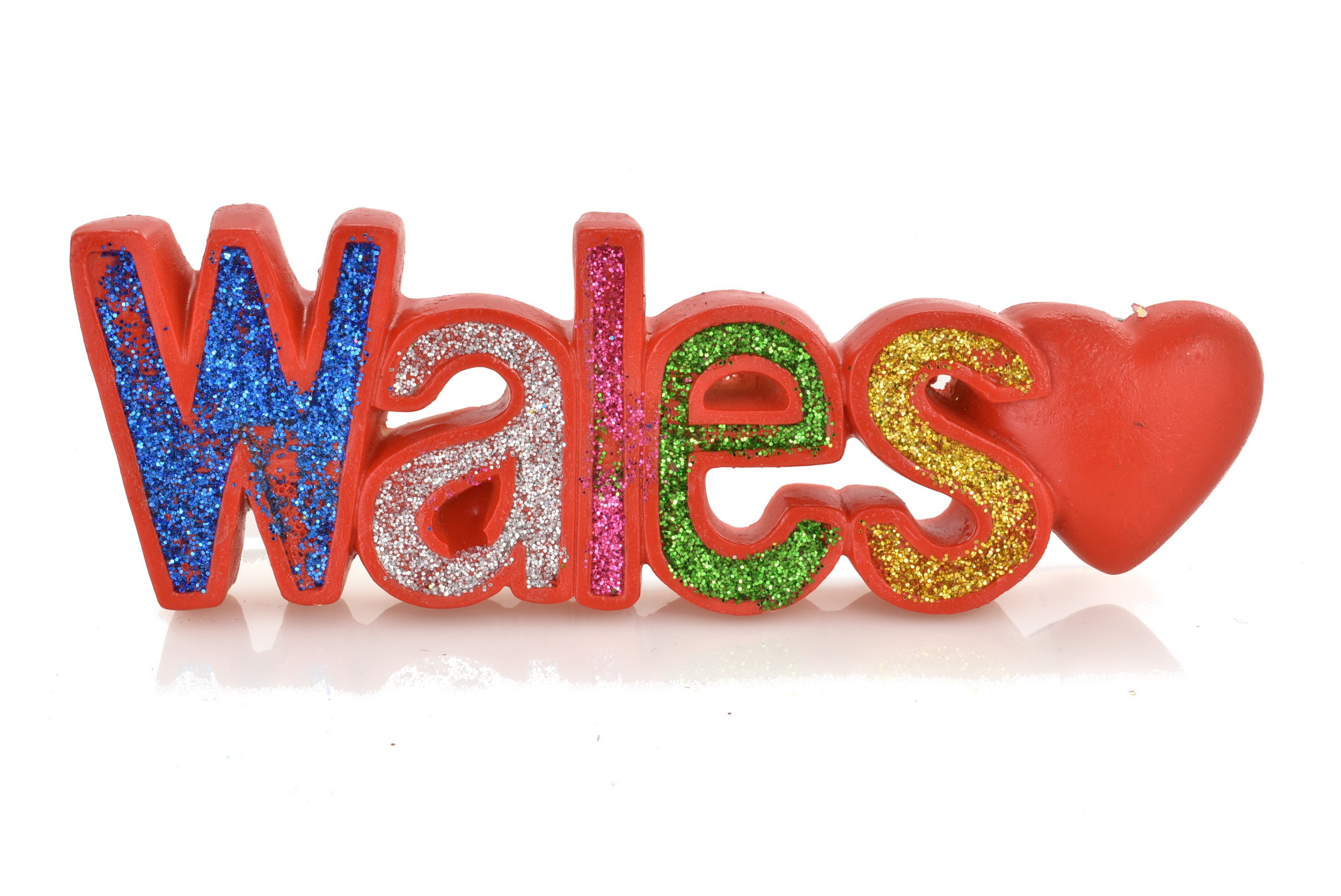 Wales Magnet Glitter Letters - The Souvenir Wholesaler