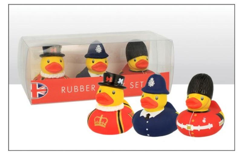 London Rubber Ducks in Uniforms Set of 3 - The Souvenir Wholesaler