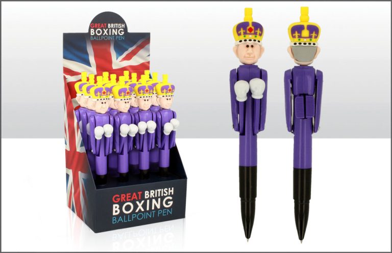 KING CHARLES BOXING PEN - The Souvenir Wholesaler
